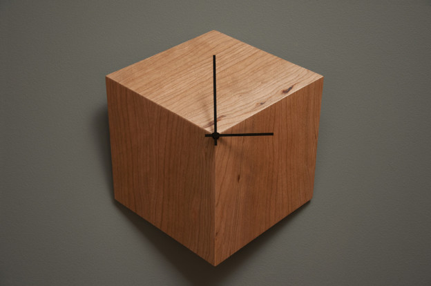 3P Clock in Geometric Minimalist Wood by Robocut and Baron Magazine ...