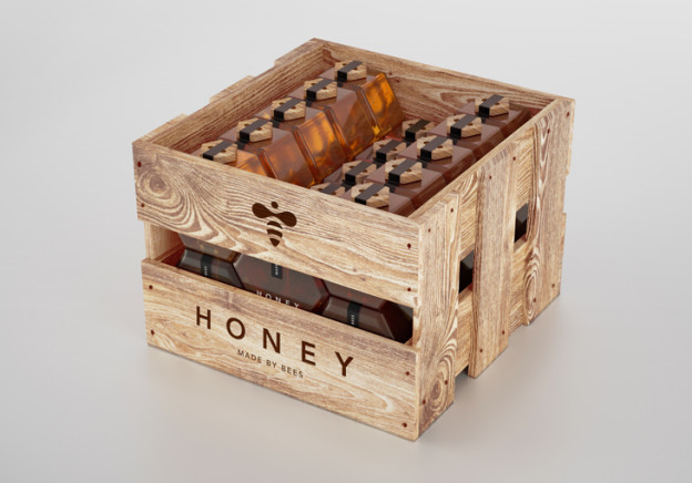 Hexagonal Honey Bottle Packaging Concept by Maksim Arbuzov - Homeli