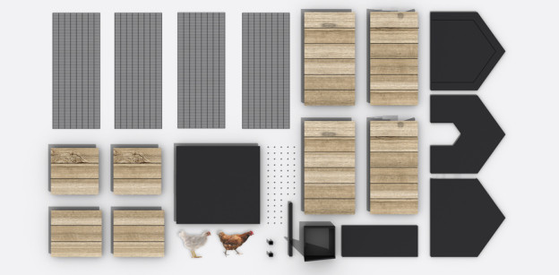Daily Needs Modular Chicken Coop and Garden by Studio Segers - Homeli