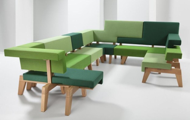 WorkSofa Modular Tetris Seating by Studio Makkink & Bey for PROOFF - Homeli