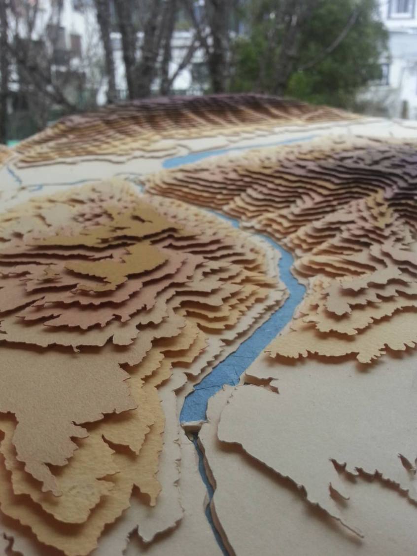 SAMAPS Topographical 3D Maps in Coloured Paper by Sam Caldwell - Homeli