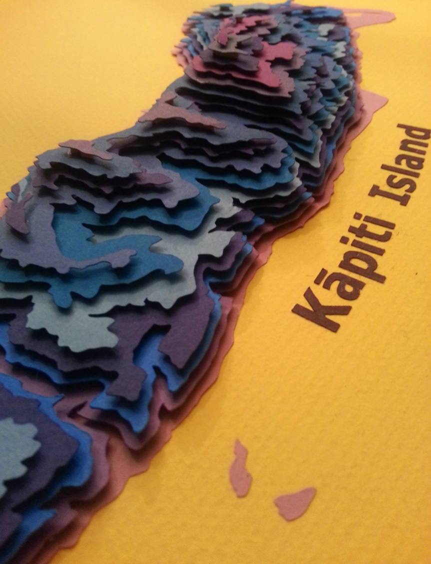 SAMAPS Topographical 3D Maps in Coloured Paper by Sam Caldwell - Homeli