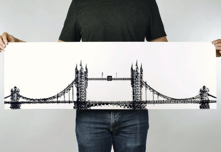 Iconic Landmarks Printed with Bicycle Tyre Tracks by Thomas Yang - Homeli