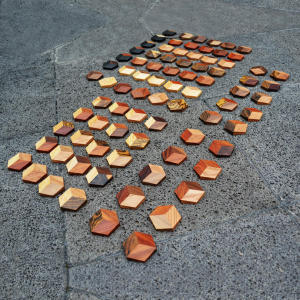 The Grid Game: Hexagonal Wooden Dominoes by Estudio Victor Alemán - Homeli