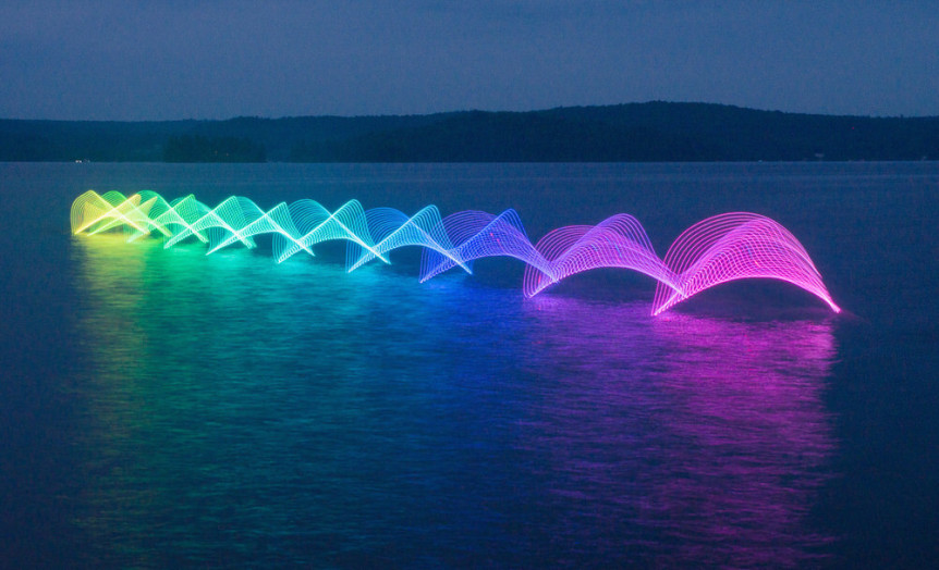 Kayak Paddle Stroke LED Motion Exposure Photography by Stephen Orlando ...