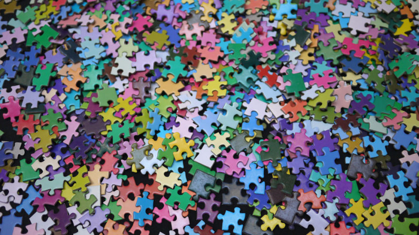 1000 Colours: Rainbow CMYK Gamut Jigsaw Puzzle by Clemens Habicht - Homeli