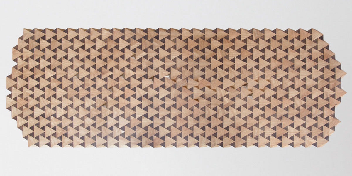 Atlas Table in Geometric Wood by FUNDAMENTAL - Homeli