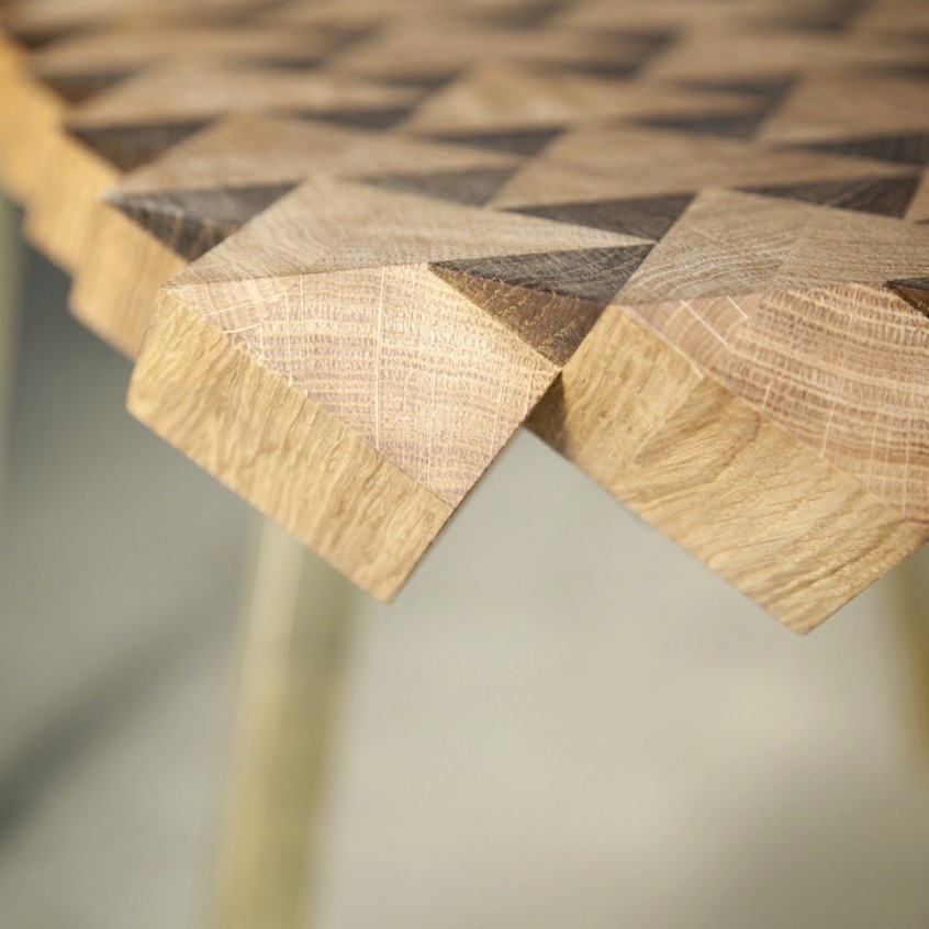 Atlas Table in Geometric Wood by FUNDAMENTAL - Homeli