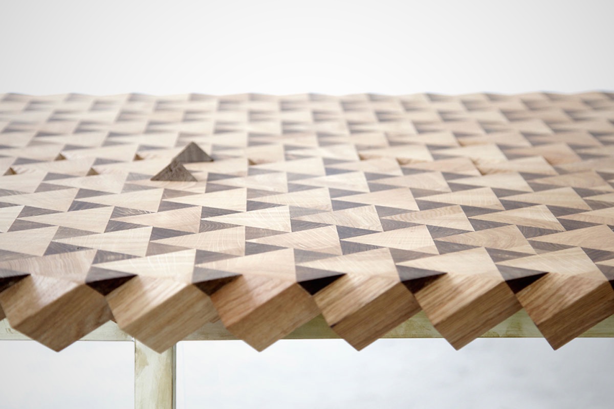 Atlas Table in Geometric Wood by FUNDAMENTAL - Homeli