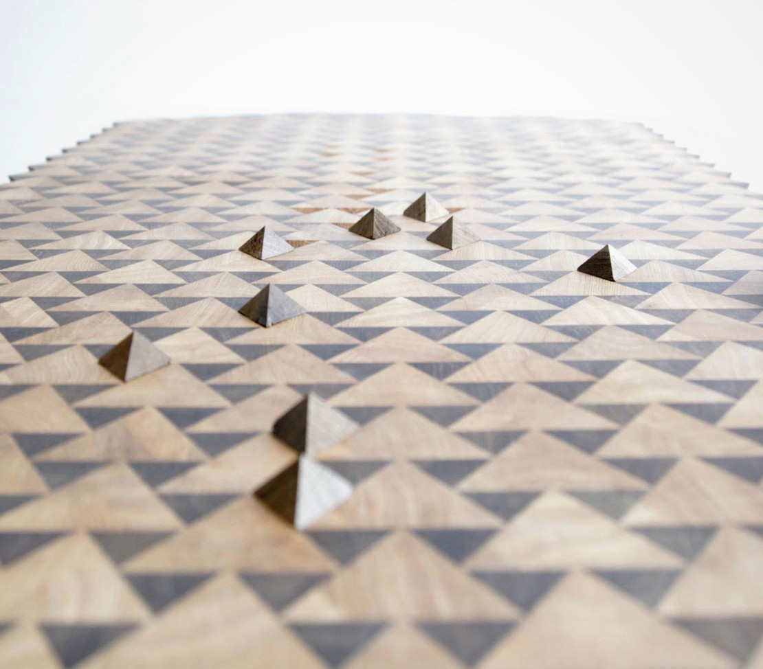 Atlas Table in Geometric Wood by FUNDAMENTAL - Homeli