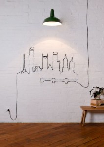 Turn Messy Electrical Wires into Cable Wall Art - Homeli
