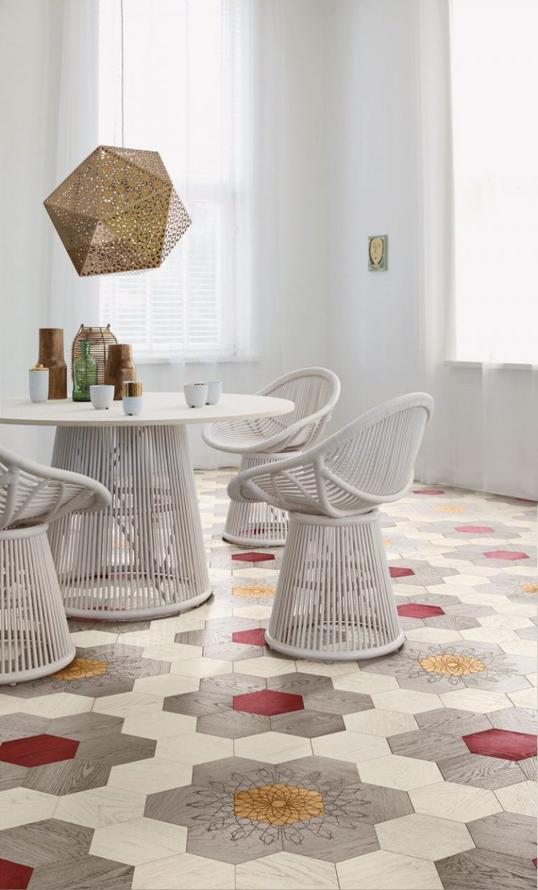 Hexagonal Parquet Wood Floor Tiles by Edward van Vliet for Bisazza - Homeli
